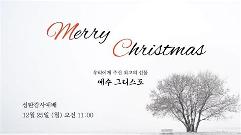 원흥성광교회 성탄감사예배ㅣ20231225ㅣ예언의 성취 예수 그리스도ㅣ이사야 96 7 Youtube