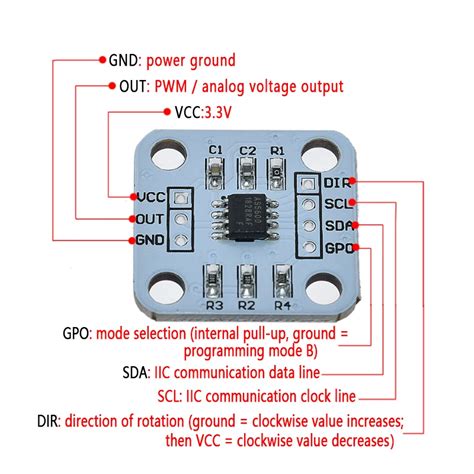 Official As5600 Magnetic Encoder Magnetic Induction Angle Measurement Official As5600 Magnetic Encoder Magnetic Induction Angle Measurement