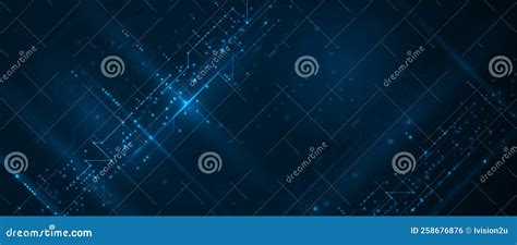 Vector Abstract Circuit Board Illustration High Tech Computer Engineering Science And