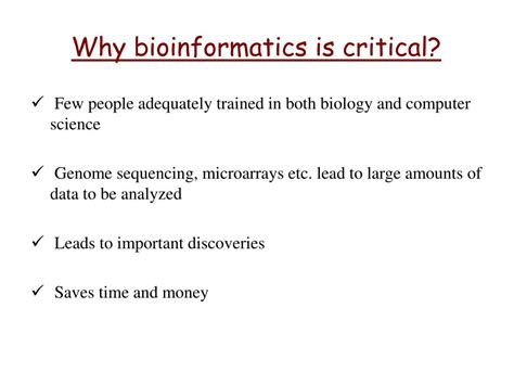 Ppt Bioinformatics And Computational Biology Powerpoint Presentation