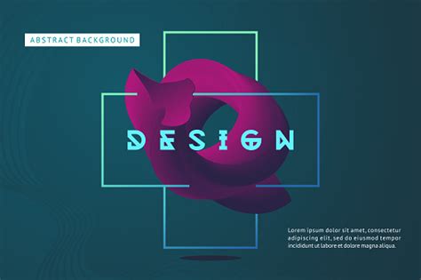 미래지향적인 최소한의 배경 네온 레이저 라인은 3d 객체로 설정됩니다 추상적인 현대적인 디자인 벡터 템플릿입니다 밝은 색상 그라데이션 3차원 형태에 대한 스톡 벡터 아트 및