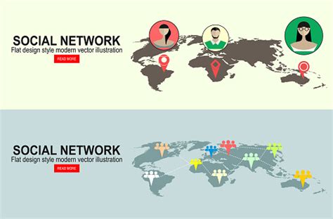 소셜 네트워크 벡터 개념입니다 웹 사이트 인포그래픽 디자인을 위한 플랫 디자인 일러스트레이션 통신 시스템 및 기술 개념에 대한 스톡 벡터 아트 및 기타 이미지 Istock