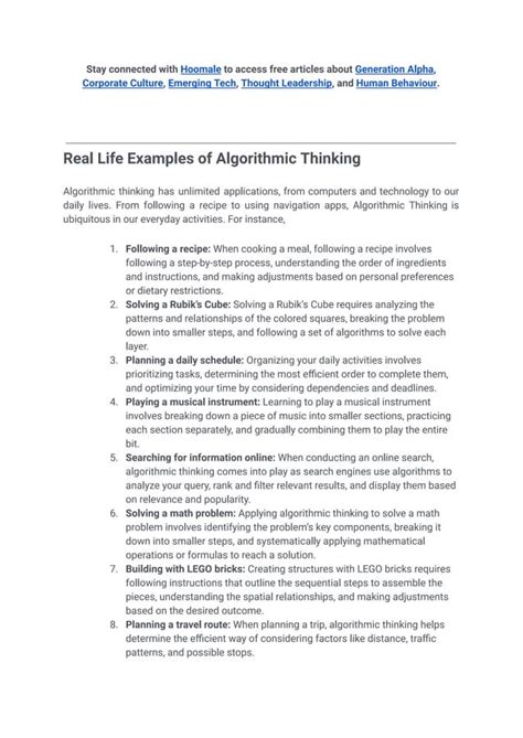 Algorithmic Thinking Basics For Gen Z And Gen Alphapdf