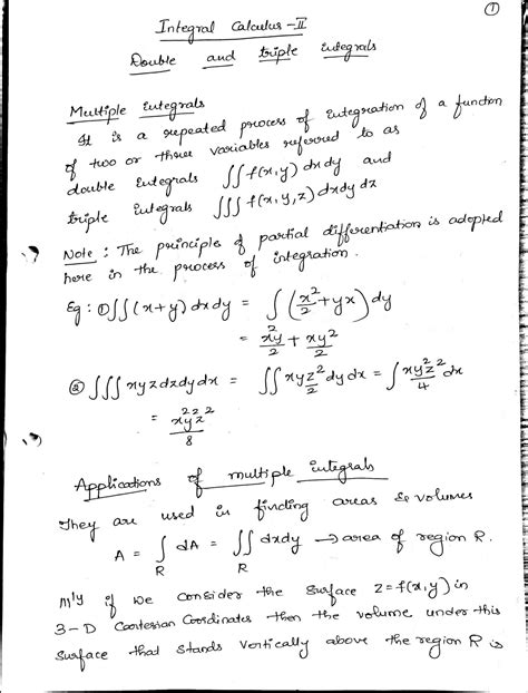 SOLUTION Double And Triple Integrals Studypool