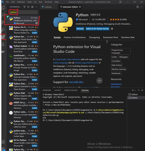 Não Consigo Rodar O Código No Vs Code Python Começando Com A Linguagem Solucionado