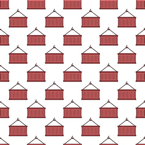 Premium Vector Red Containers Vector Shipment Concept Seamless Pattern
