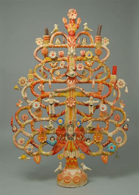 Mexican Tree Of Life Candelabra Folk Art Flowers Tree Of Life Art Mexican Art