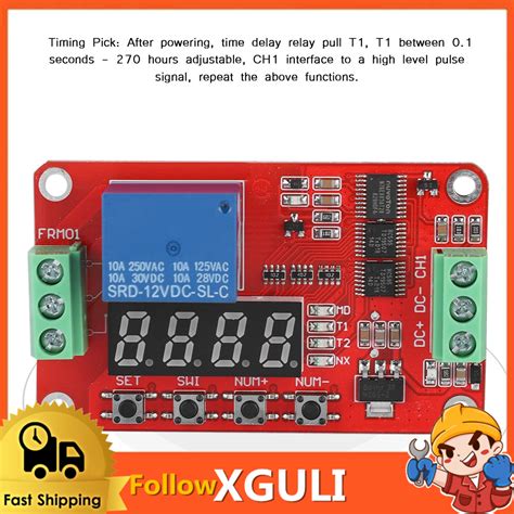 Xguli มลตฟงกชน Infinite LOOP Timing Self Lock Relay CYCLE TIMER