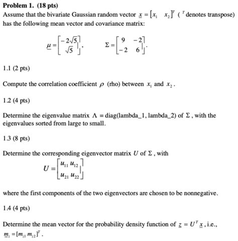 Solved Problem Pts Assume That The Bivariate Chegg