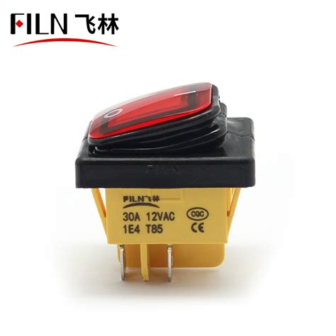 20a On Off Waterproof Ip67 Ac 120v Rocker Switch
