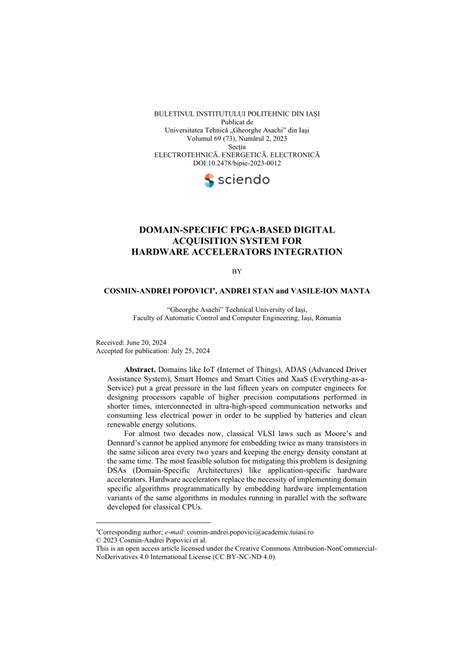 PDF Domain Specific FPGA Based Digital Acquisition System For