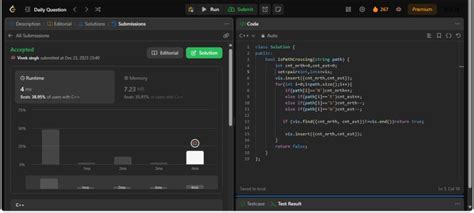 Day 217 Of Leetcode Challenge Path Crossing Vivek Kumar Posted On