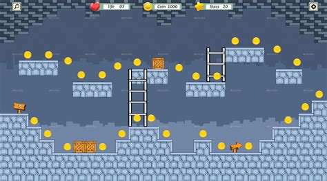 Platformer Game Ui Tile Set 2 Game Assets Graphicriver