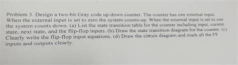 Solved Problem 3 Design A Two Bit Gray Code Up Down