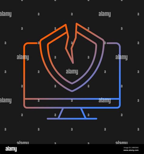 Cybersecurity Vulnerability Gradient Vector Icon For Dark Theme Stock Vector Image And Art Alamy