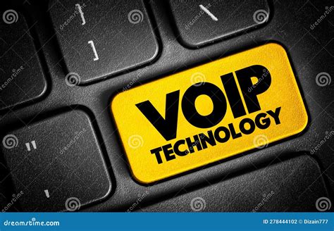 Voip Technology Make Voice Calls Using A Broadband Internet Connection Text Concept Button On
