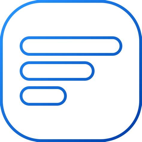 Left Align Generic Gradient Outline Icon