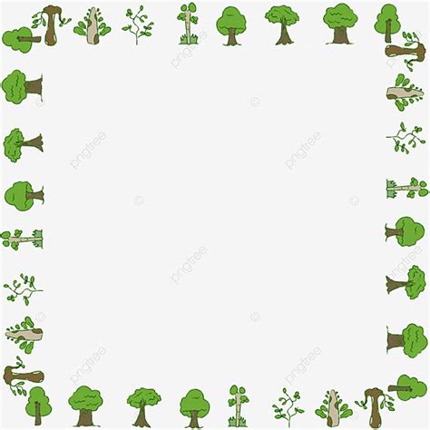 Big Tree PNG Picture Big Tree Border Environmental Protection Green Natural PNG Image For