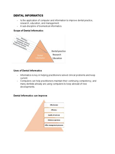 Dental Informatics Pdf Health Informatics Dentistry
