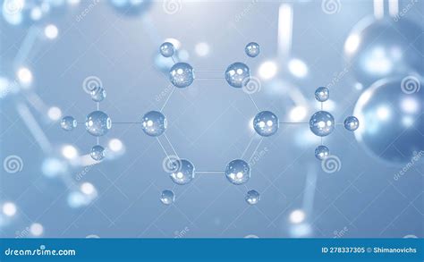 P Xylene Molecular Structure 3d Flat Model Para Xylene Structural Chemical Formula View From