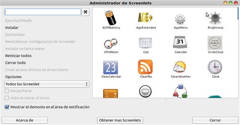 Linux en Andalú Screenlets Widgets Gadgets en Ubuntu 12 04
