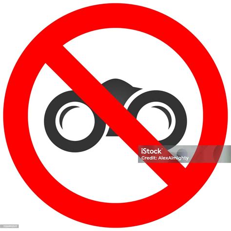 흰색 배경에 고립 된 쌍안경 아이콘으로 표시를 금지 간첩은 금지 벡터 일러스트 레이 션 감시 이미지는 허용 되지 않습니다 쌍안경은 금지 된다 감시에 대한 스톡 벡터 아트 및