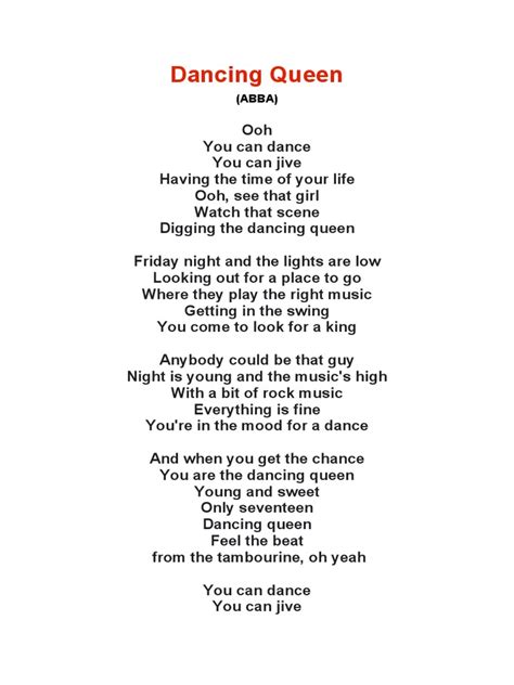 12 Dancing Queen Pdf