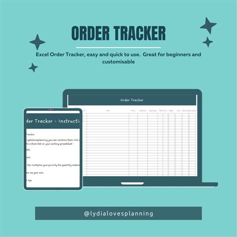 Excel Order Tracker For Small Business Etsy