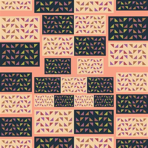 Zigzag Square Geometric Seamless Pattern Background Trendy Geometrical