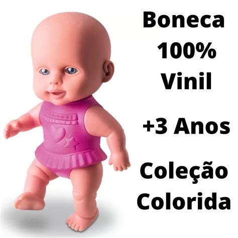 Boneca Rosa Colecionável Em Vinil Brinquedo Para Crianças Carrefour