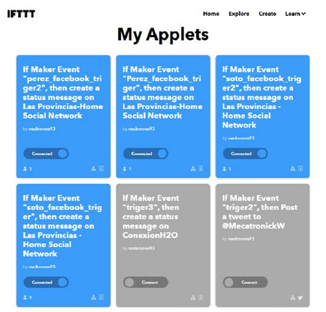 Created Events For Trigger Data From Sensors To Facebook Download