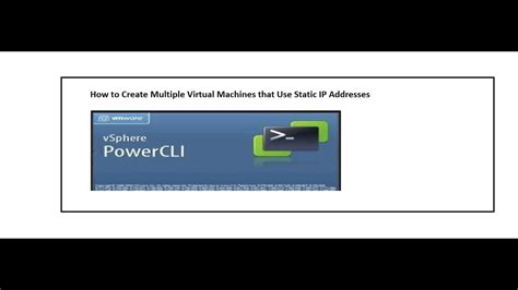 How To Create Multiple Virtual Machines That Use Static Ipaddresses