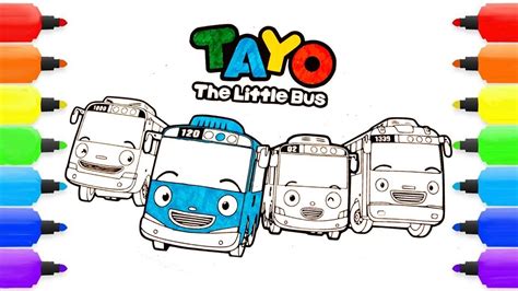 How To Draw Tayo The Little Bus Tayo Rogi Lani Gani Tayo The Little