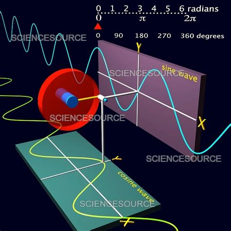 Sine Wave And Cosine Wave Diagram Stock Image Science Source Images