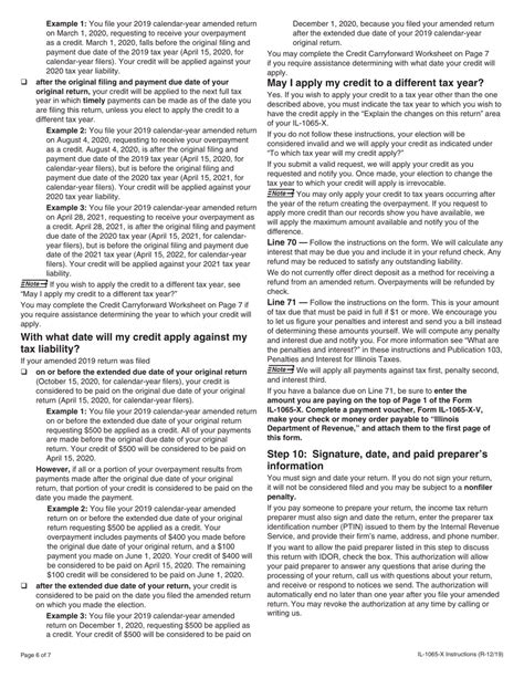 Download Instructions For Form Il 1065 X Amended Partnership