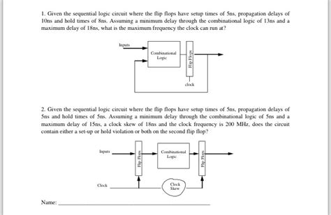 Solved Given The Sequential Logic Circuit Where The Flip