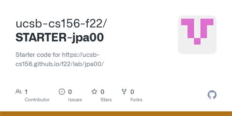 Github Ucsb Cs156 F22starter Jpa00 Starter Code For Ucsb