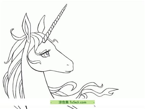 11张优雅迷人的童话中的梦幻独角兽卡通涂色图片 涂色集涂色画打印大图
