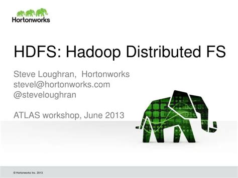 PPT HDFS Hadoop Distributed FS PowerPoint Presentation Free Download ID