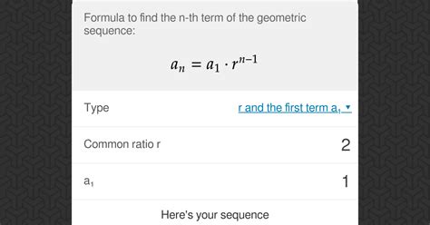 Geometric Sequence Calculator Omni