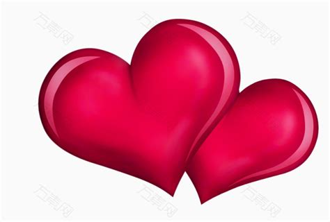 红色质感爱心png元素素材图片下载 万素网