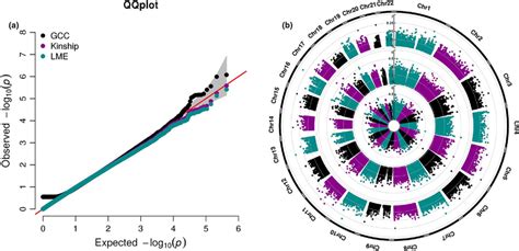 Qq Plot And Manhattan Plot Of Ewas On Cognitive Function A Qq Plot Download Scientific