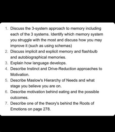Solved 1 Discuss The 3 System Approach To Memory Including Chegg Com