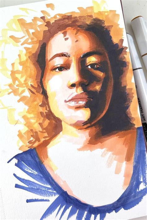 Alcohol Markers Portrait Class Portrait Drawing Portrait Art Portraits Copic Marker Drawings