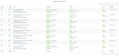 how to delete product variations in bulk using the elex woocommerce