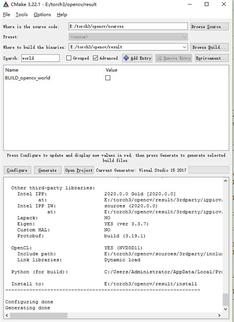 Opencv460在win10vs2017上的编译 Jsxyhelu 博客园
