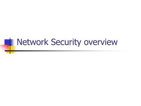 PPT Network Security Overview PowerPoint Presentation Free Download ID 3788681