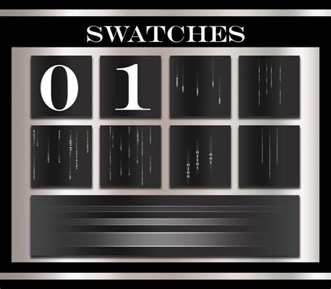 13 Matrix Binary Brushes For Use With Photoshop Seamless High Resolution Brush Set Binary