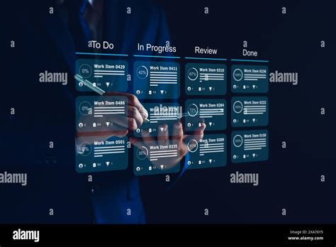 Agile Software Development Or Project Management Using Kanban Or Scrum Methodology Boards On