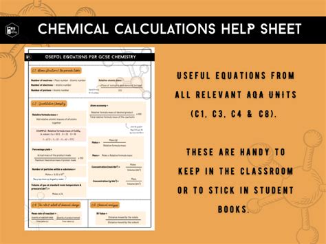 Chemical Calculations Helpsheet Aqa Teaching Resources